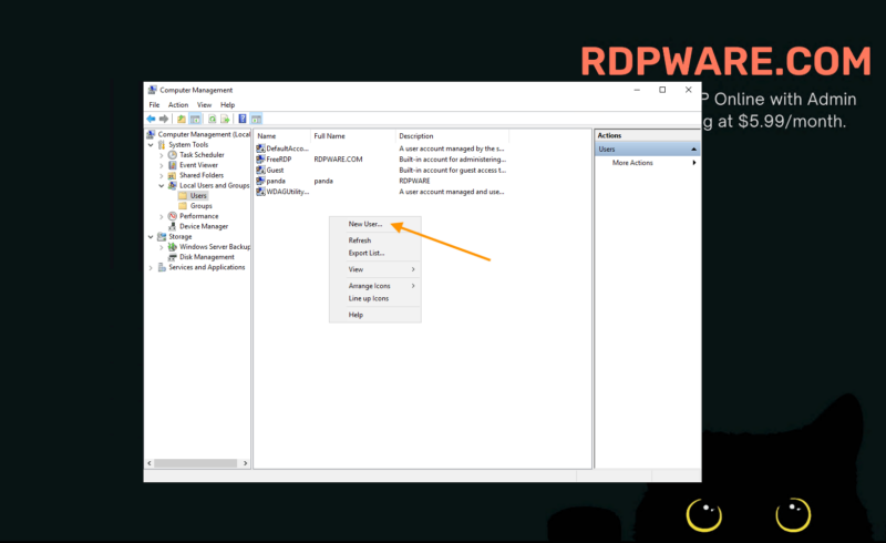 How to Create User Accounts in RDP Windows Server 2022 - RDPWARE