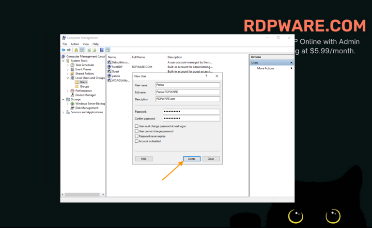 How to Create User Accounts in RDP Windows Server 2022 - RDPWARE